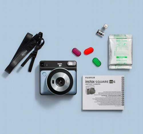 Новый Instax SQ 6 голубой aqua blue