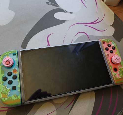 Nintendo switch oled neon 64 гб (прошитая picofly)