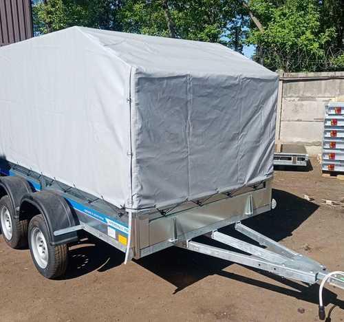 Прицеп Кремень31 двухосный 3х1.5 с тентом 120 см