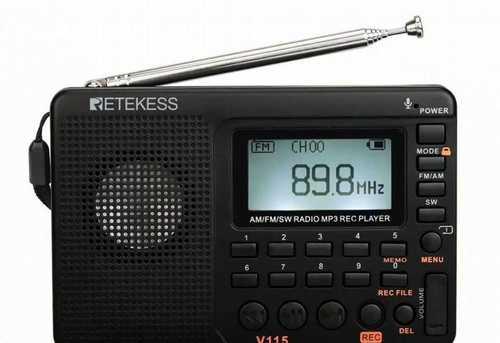 Радиоприемник Retekess v115 радио, MP3, таймер сна