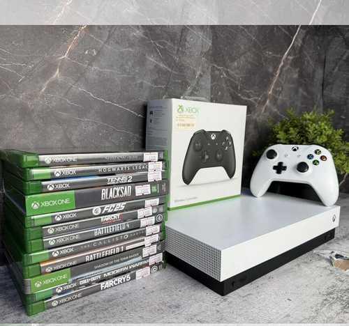 Xbox one X идеальный с играми