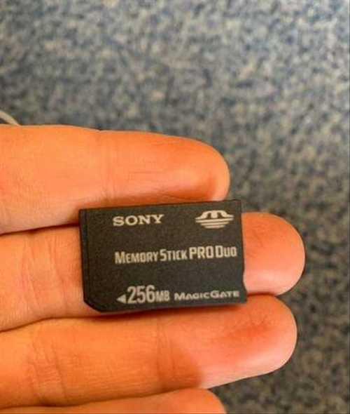 Карта памяти Sony memory stick Pro Duo 256Mb