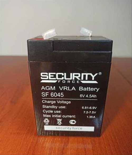 Аккумулятор опс 6В 4.5А.ч Security Force SF 6045