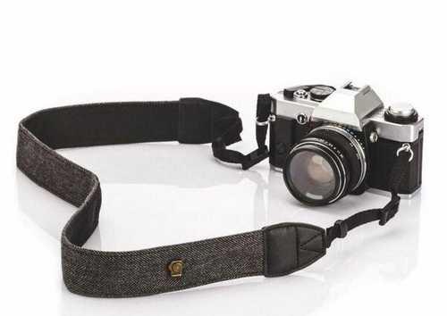 Серый хлопковый кожаный ремень для фотокамеры