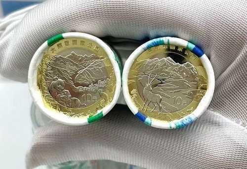 Монета Китай 10 юаней 2023 г "Национальные парки"