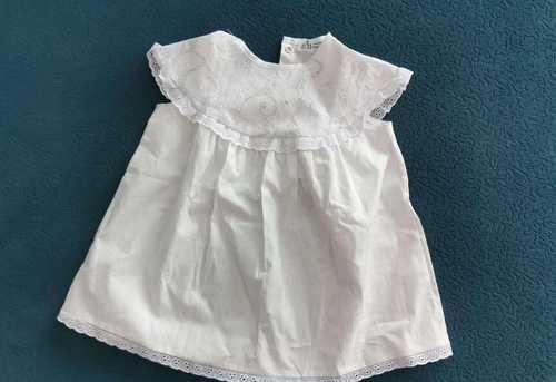 Крестильное платье для новорождённых 3 мес
