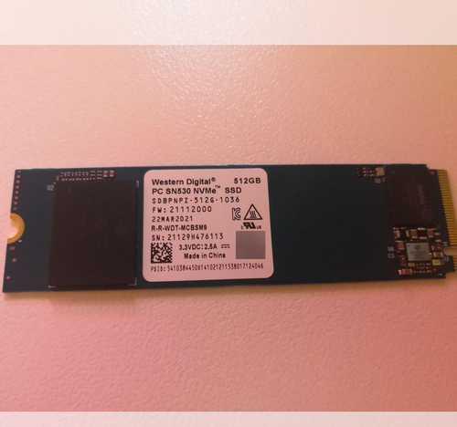 Ssd M2 nvme 512GB WD