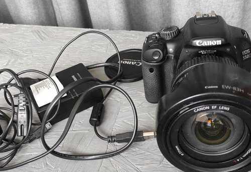 Продам фотоаппарат Canon 550d + объектив 24-105L