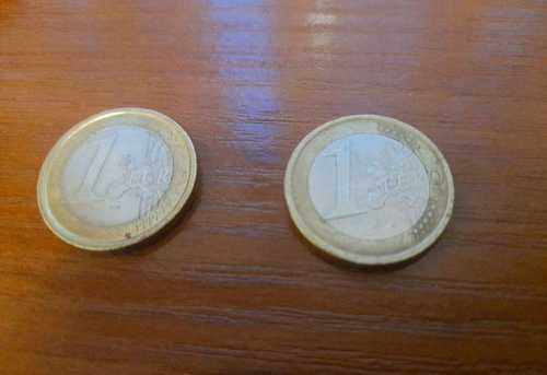 Две монеты Евро, для коллекции