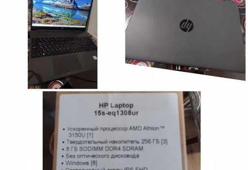 15.6" HP 15s-eq1308ur, 256 ГБ, Athlon Gold 3150U, RAM 8 ГБ, Radeon Graphics
