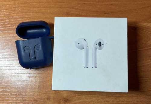 Коробка и чехол для наушников airpods 1-2