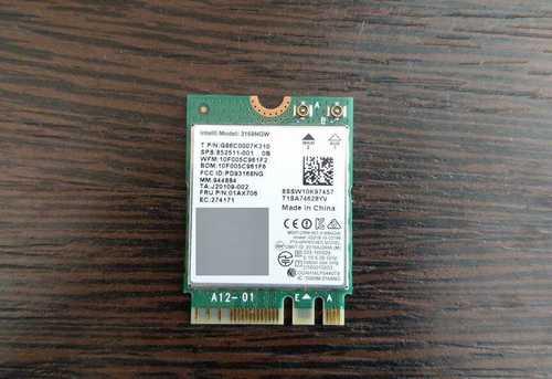 Адаптер Wi-Fi Intel 3168NGW Dual Band 2.4/5 ггц