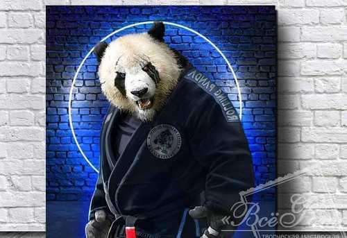 Картина Панда и медведь в кимоно