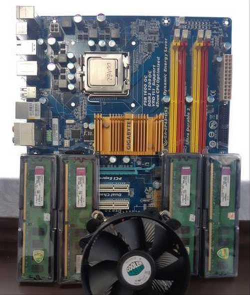 Материнская плата 775+Q9400+DDR2-8Gb+Кулер