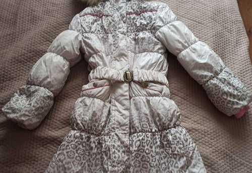 Куртка зимняя детская для девочек 128-134см