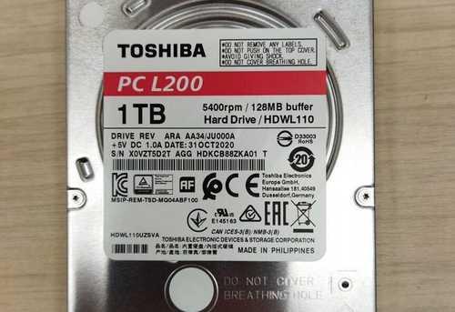 Жесткий диск 2,5" 1Tb Toshiba Slim hdwl110uzsva