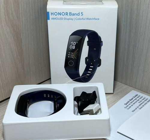 Умный браслет / часы Honor band 5 синие новые