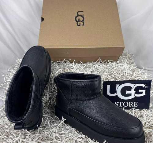 Сапогие UGG classic sugar ultra mini black