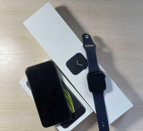 Apple watch series 6 и iPhone SE 2020