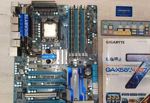 Комплект GA-X58A-UD7 + Intel Xeon X5660 +DDR3 16Gb
