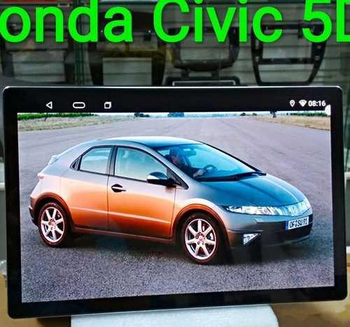 Honda Civic 5D магнитола Android 13 дюймов