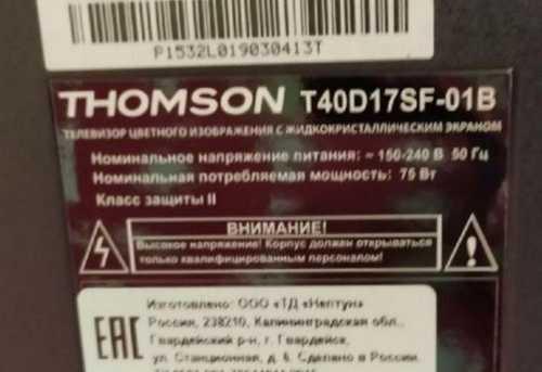 Thomson T40D17SF-01B на запчасти