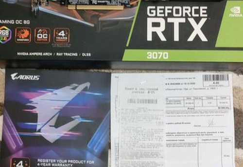 Gigabyte GeForce RTX 3070 gaming OC на Гарантии