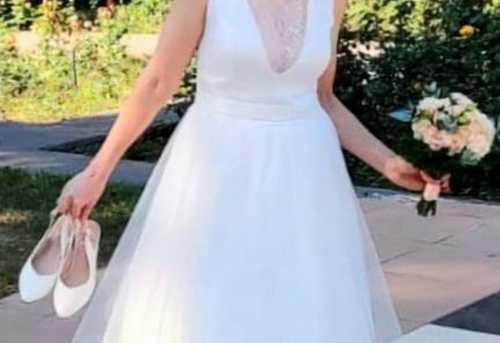 Свадебное платье с шубкой