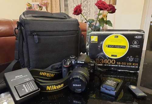 Nikon d 3400 kit AF-P DX Nikkor VR 18-55mm