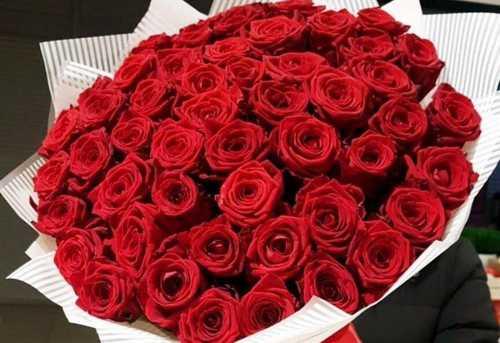 Букет из 57 красная роза Красноярск