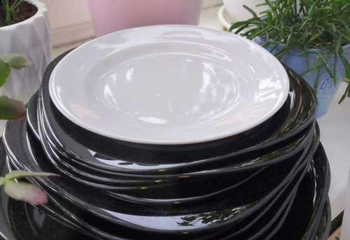 Набор посуды luminarc чёрный тарелки