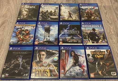 Игры Sony PS4 диски коллекция 12 штук