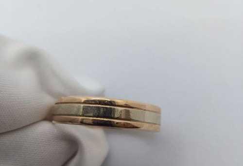 Золотое обручальное кольцо деформированное (13320)