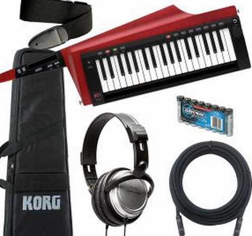 Korg RK-100S 2 Keytar - Translucent Red - Bonus Pa