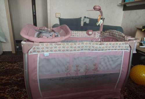 Детская кровать манеж с матрасом Fortezza