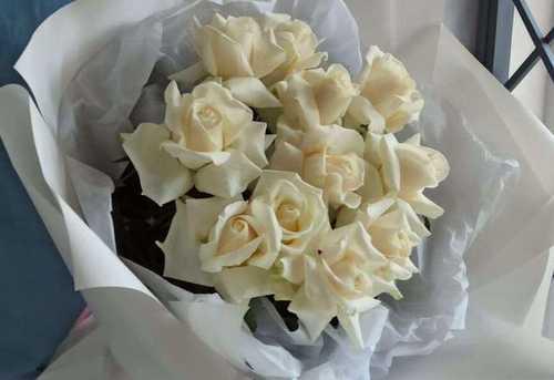 Французские розы белые 11 штук