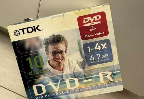 Диски TDK болванки DVD-R новые