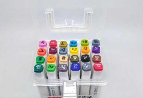 Фломастеры маркеры для скетчинга в кейсе 24 цвета