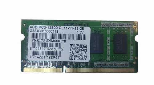 Оперативная память GeIL 4 гб DDR3 1600 мгц CL11 (g