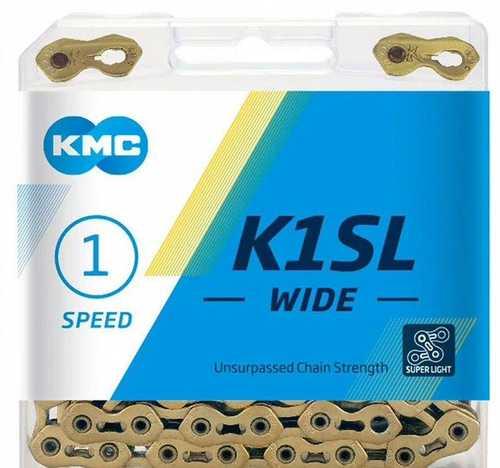 Кмс Цепь K1SL wide, 1 ск., 1/2x1/8"Х116, сер., без