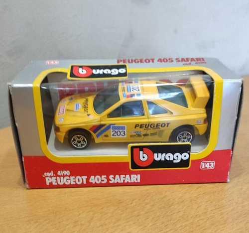 Модель автомобиля Peugeot 405 safari, Burago, Итал