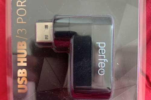 USB-концентратор Perfeo USB-HUB 3 Port чёрный