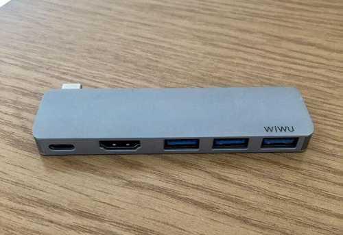 Хаб USB Wiwu T6 Pro 5 in 1 USB Type-C