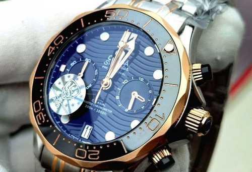 Массивные красивые мужские часы Omega seamaster