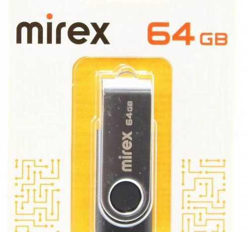 Флешка 64 гб USB Mirex Swivel Black