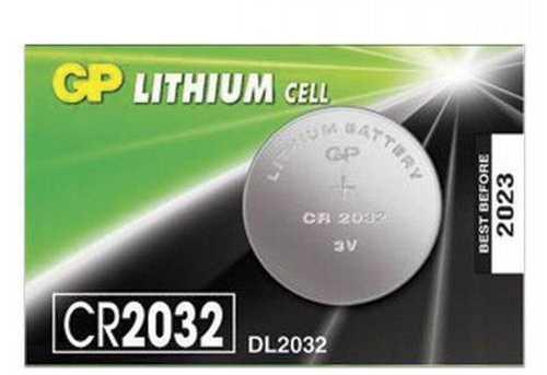 Батарейка GP Lithium, CR2032, литиевая, 1 шт., в