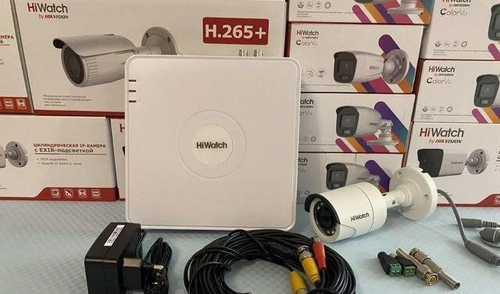 Комплект видеонаблюдения 2mp HiWatch 5 камер