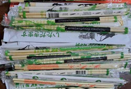 Бамбуковые палочки для еды пакетом