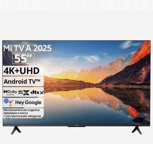 Телевизор Xiaomi TV A 55" 4K UHD черный