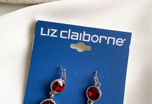 Новые серьги Liz Claiborne красные